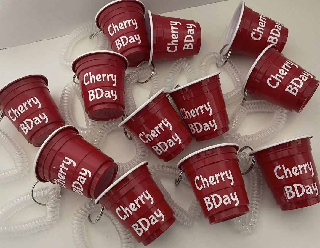 12 Red Shot Cups With Bracelets, 2 Ounce Shot Cups With Wristlet ...