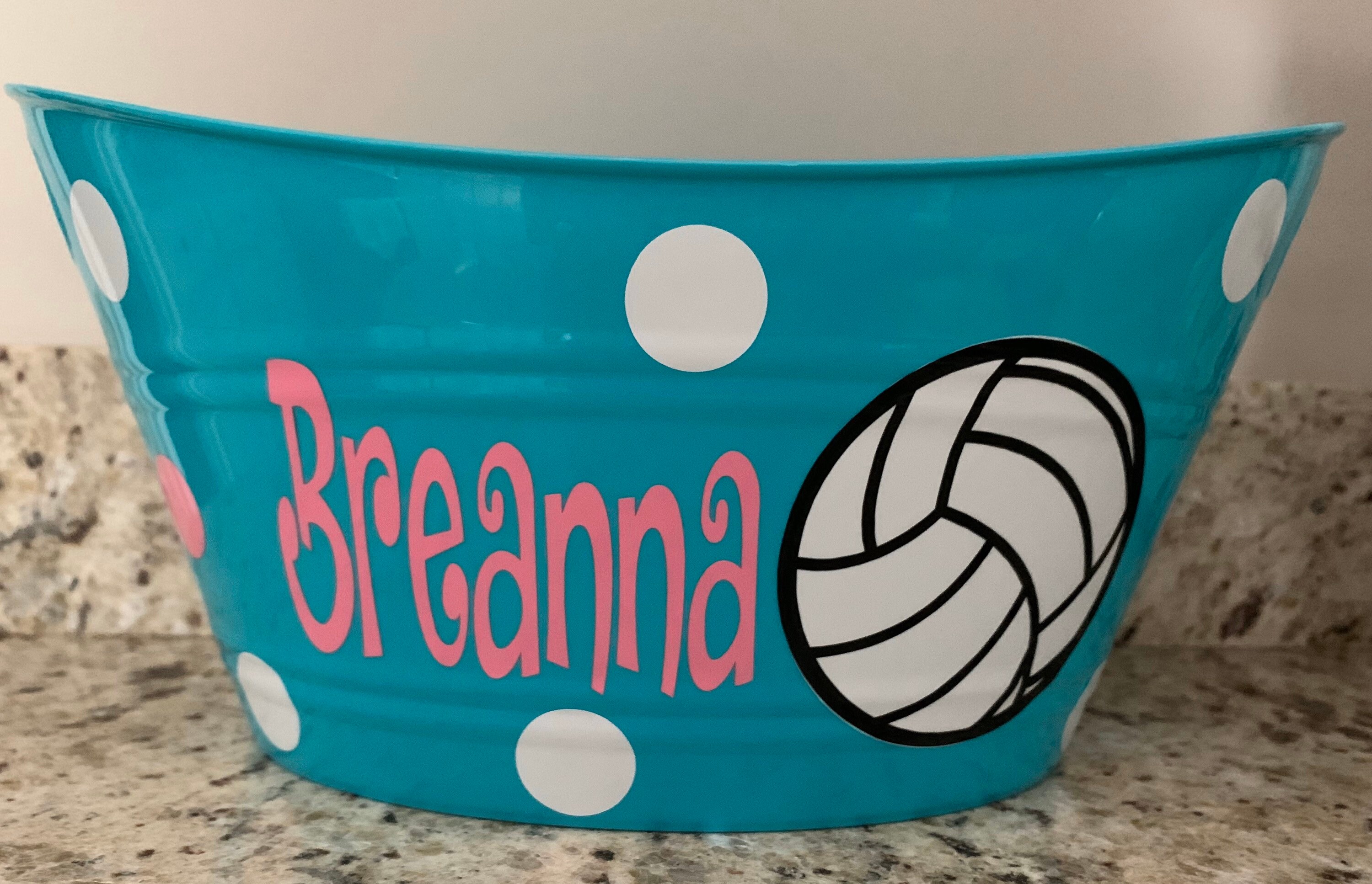 Personalized Volleyball Tub Child's Personalized Bucket - Etsy