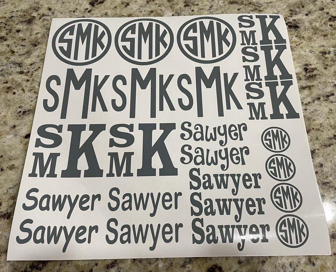 Personalized Back to School Decals, Personalized Monogram Decal Set ...