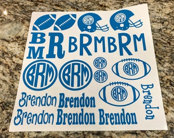 Personalized Monogram Decal Set School Monograms Back To | Etsy