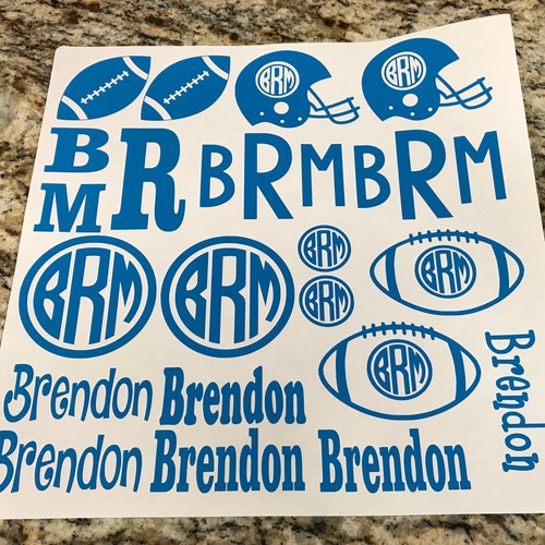 Back to School Monogram Decals Personalized Monogram Decal - Etsy