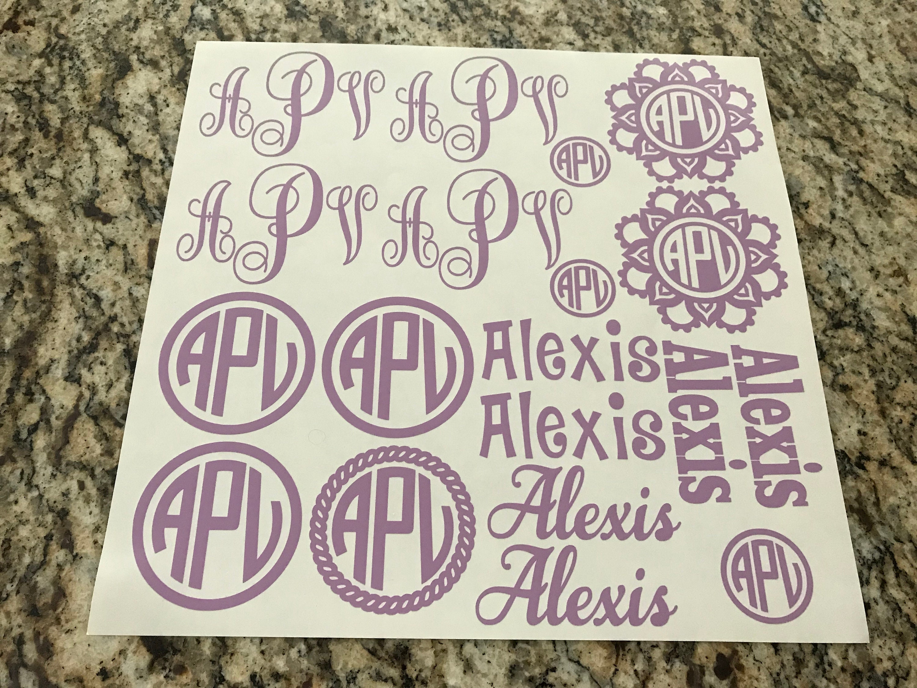 Personalized Monogram Decal Set School Monograms Back to - Etsy