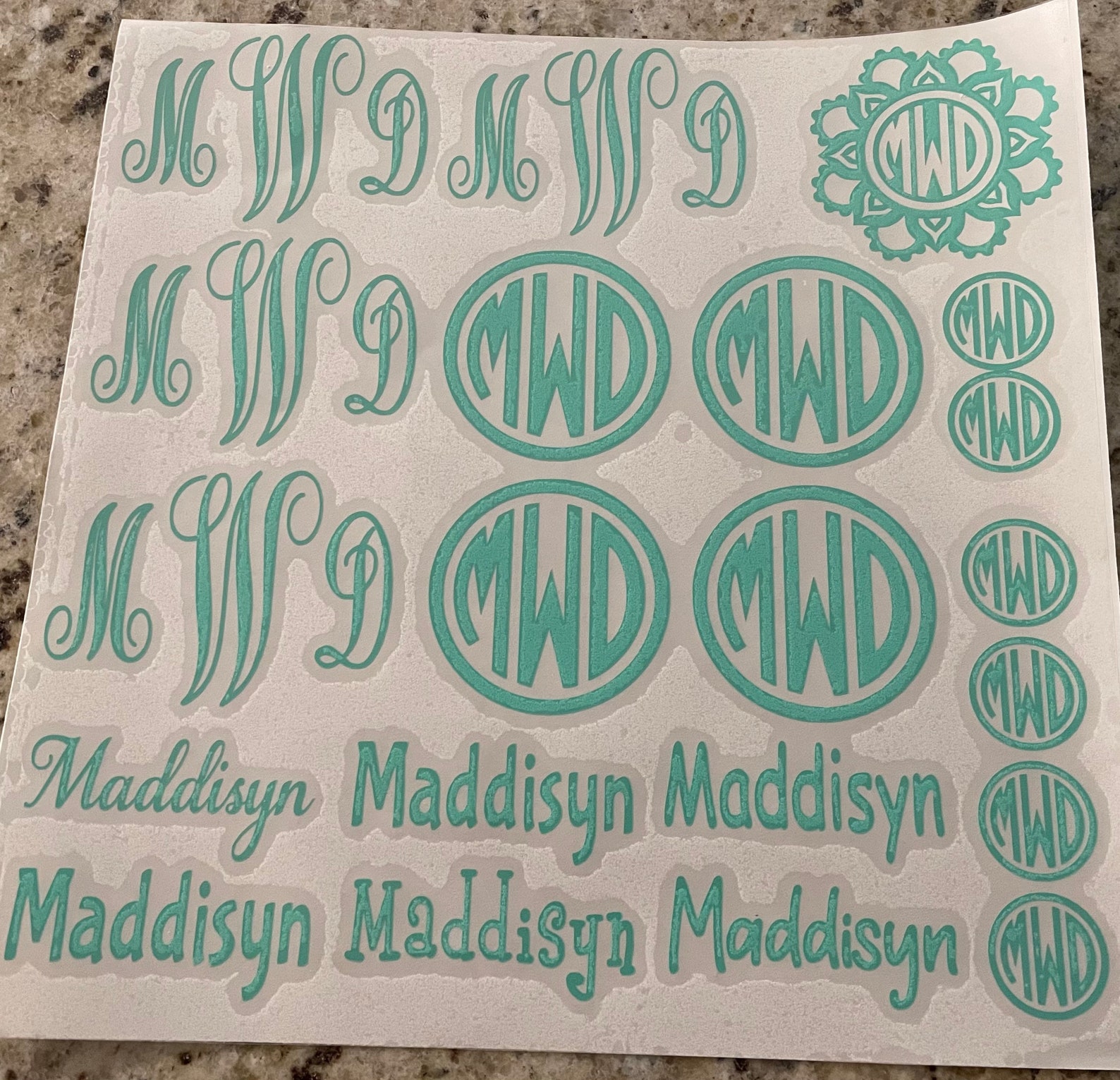 Personalized Monogram Decal Set Back to School Decals Vinyl - Etsy