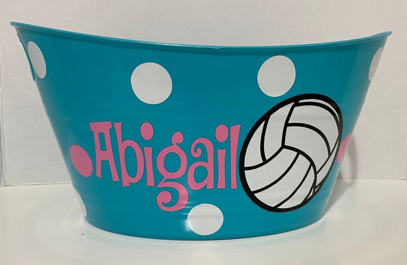Personalized Volleyball Bucket, Child's Easter Basket, Sports Gift - Etsy