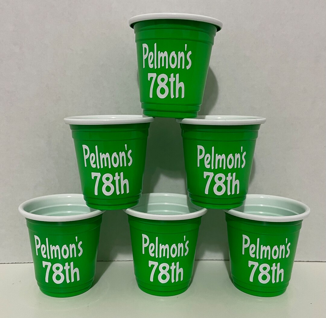 Green Personalized Mini Shot Glasses, Custom Green Plastic Shot Glass ...