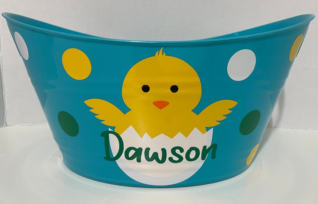 Personalized Easter Chick in Egg Tub, Personalized Baby Chick, Easter ...