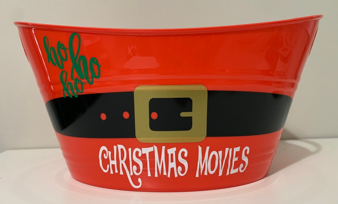 Personalized Santa Bucket, Santa's Belt Tub, Christmas Tub, Christmas ...