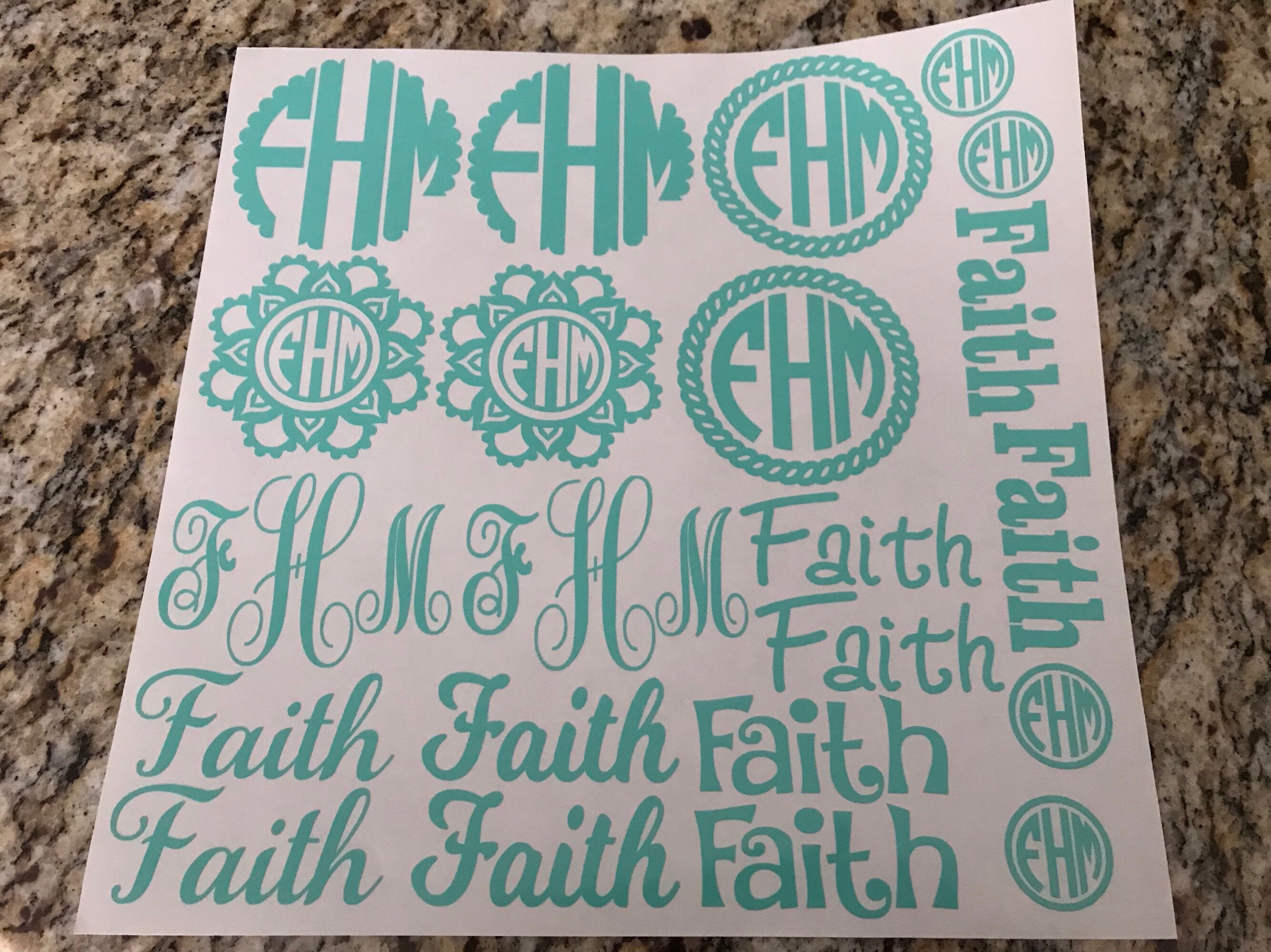 Back to School Monogram Decals Personalized Monogram Decal | Etsy