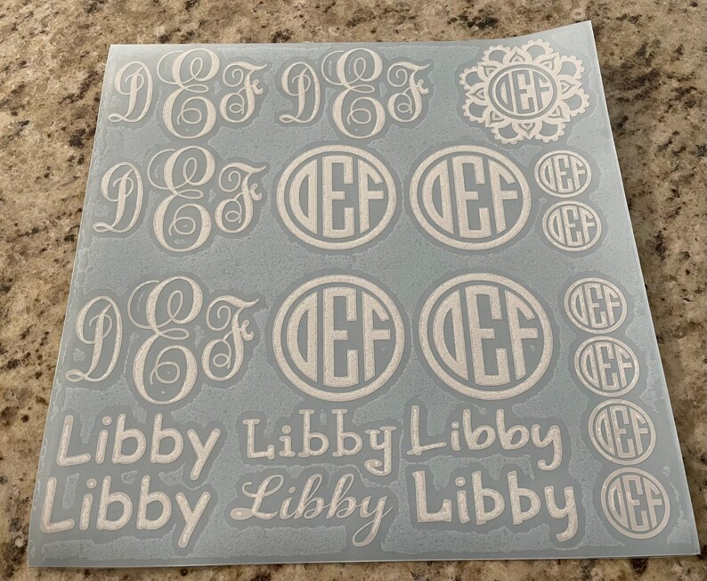 Personalized Monogram Decal Set Back to School Decals Vinyl - Etsy