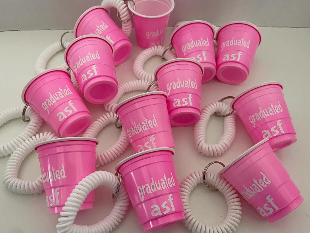 12 Pink Shot Cups With Bracelets, 2 Ounce Shot Cups With Wristlet ...