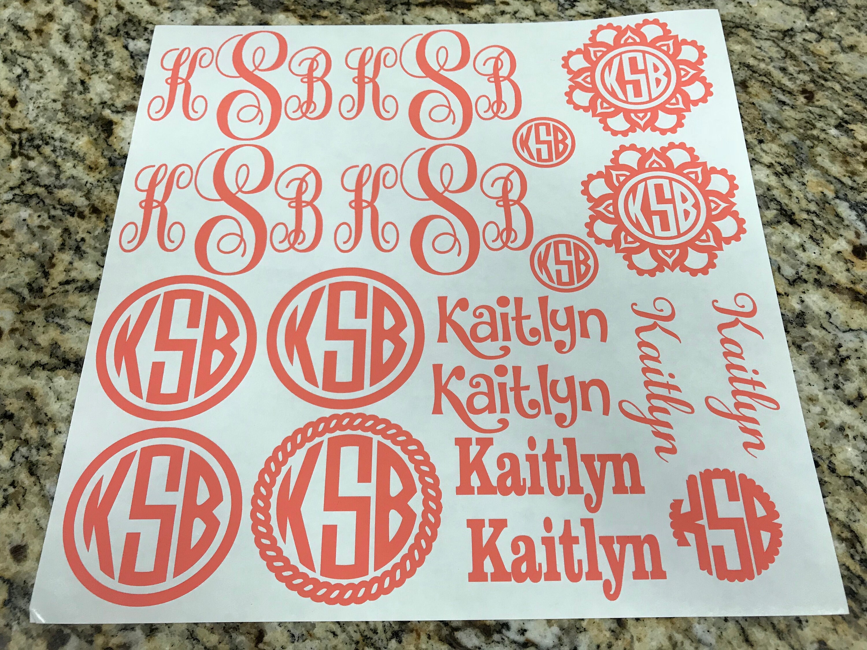 Personalized Monogram Decal Set School Monograms Back to - Etsy