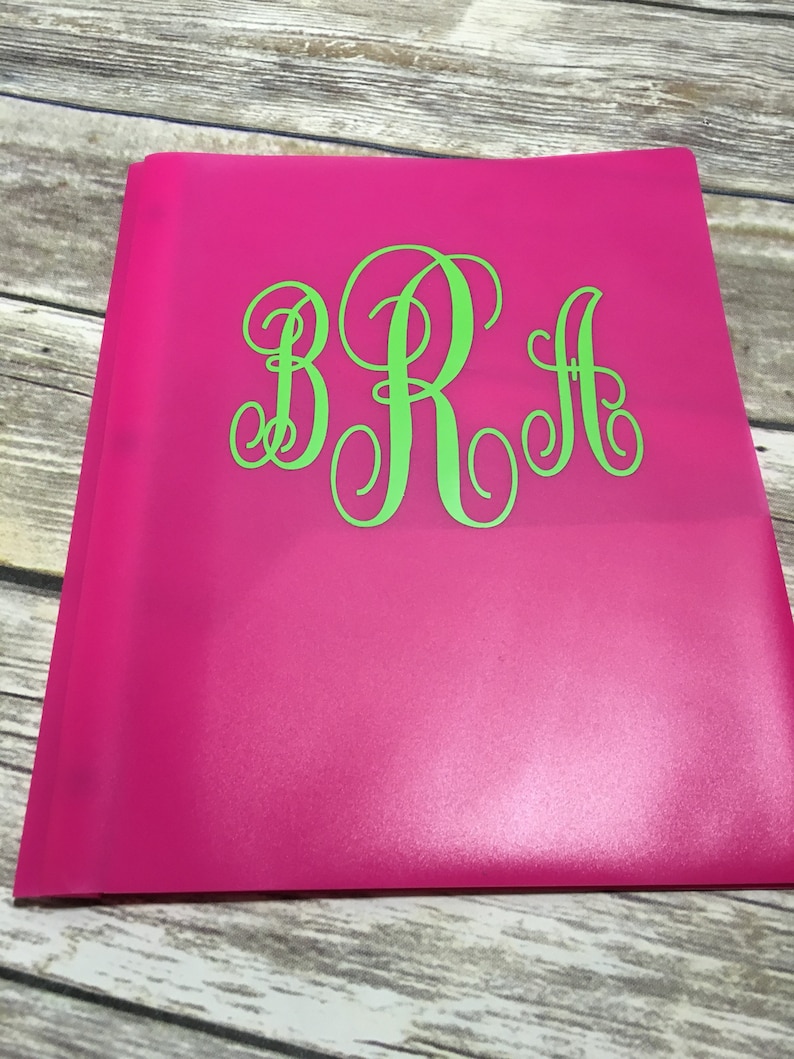 Monogrammed Folder Personalized School Supplies Monogrammed | Etsy