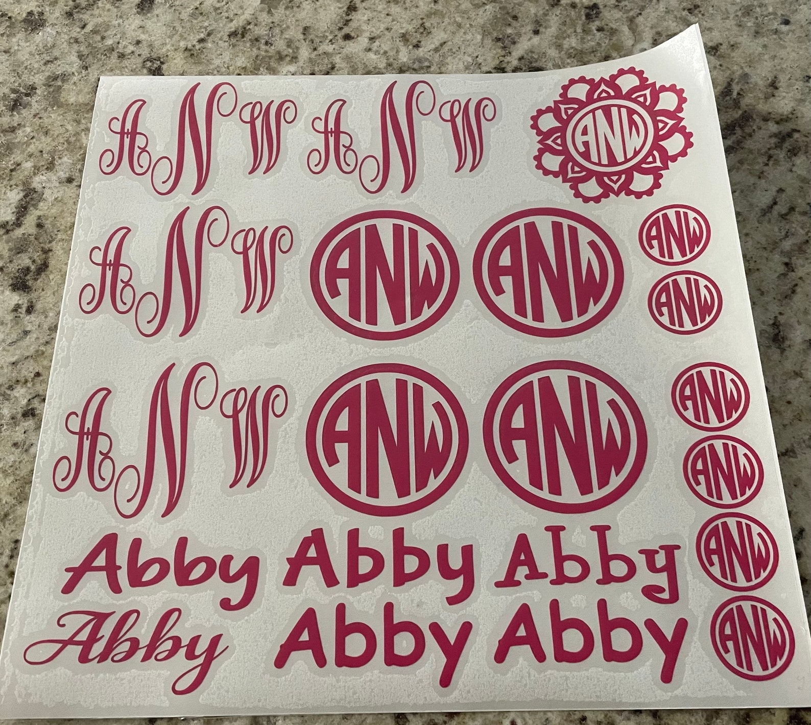 Personalized Monogram Decal Set Back to School Decals Vinyl - Etsy