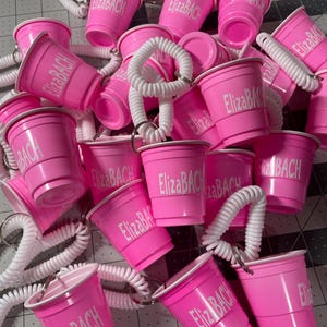 12 Pink Shot Cups With Bracelets, 2 Ounce Shot Cups With Wristlet ...