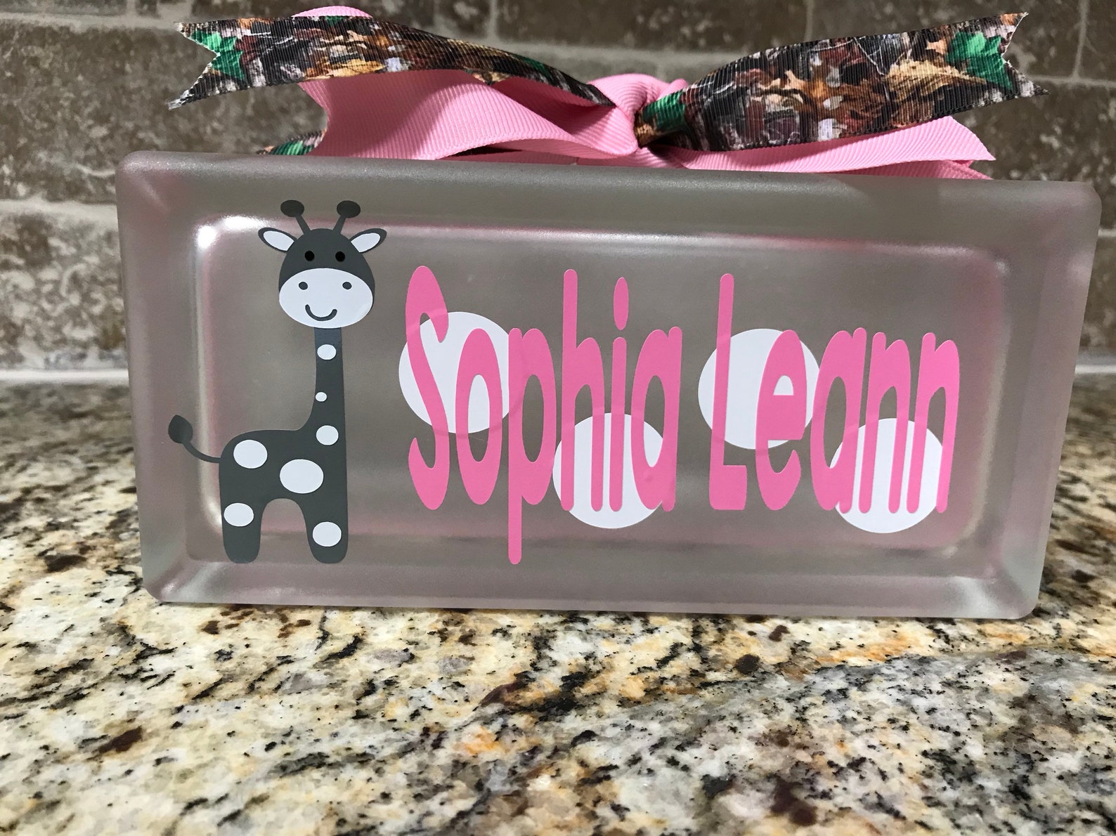 Glass Block Night Light Baby Gift Personalized Glass Block - Etsy