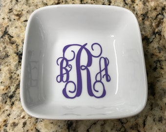 Monogram Ring Dish Ring Dish Jewelry Dish Monogram - Etsy