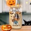 Stay Spooky Ghost Sipper Glass With Straw, Halloween 16oz Cup, Ghost ...