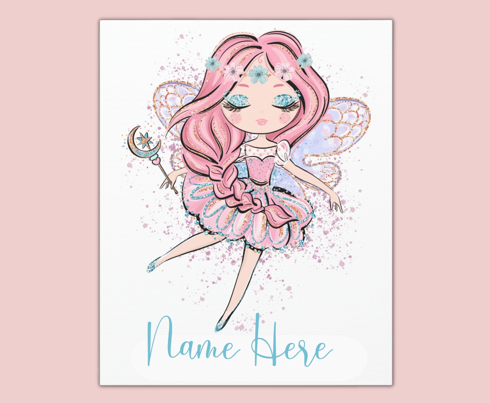 Personalized Fairy Wall Art Canvas Personalized Name Custom - Etsy