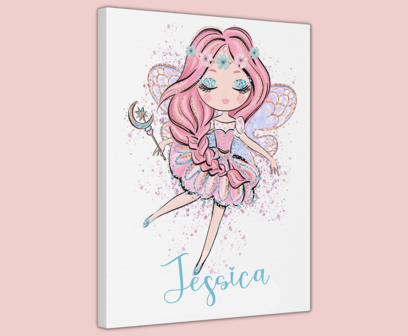 Personalized Fairy Wall Art Canvas Personalized Name Custom - Etsy