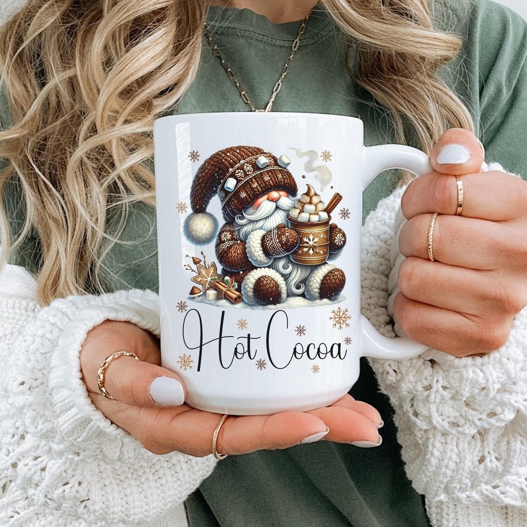 Christmas Gnome Hot Cocoa Mug, Christmas Mugs, Mugs for Family, Mugs ...
