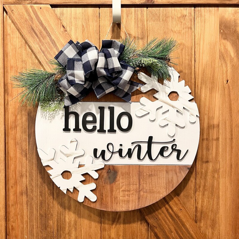Winter Door Hanger - Etsy