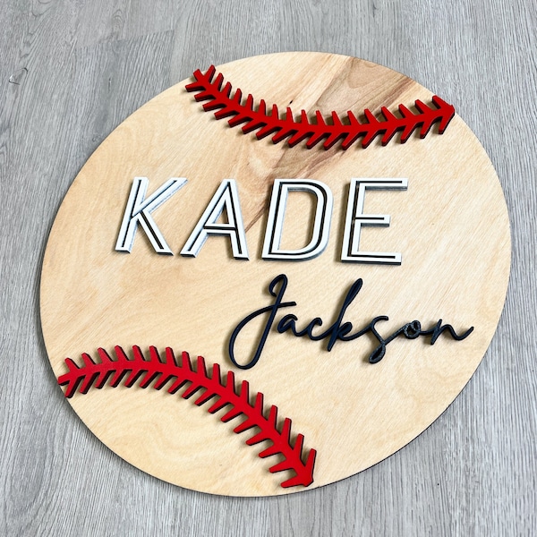 Baseball Name Sign - Etsy