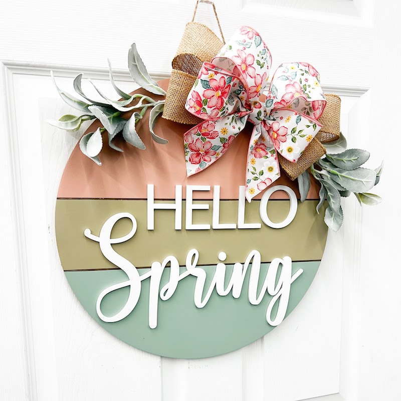Spring Door Wreath - Etsy