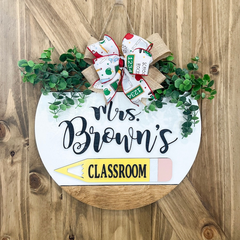 Teacher Door Wreath - Etsy
