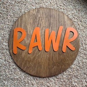 Rawr Sign | Dinosaur Nursery Decor | Boys Room Decor | Dinosaur Sign ...