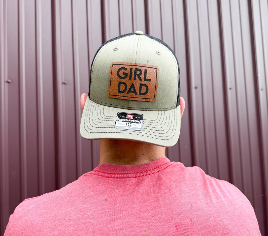 Girl Dad Hat Custom Dad Hat With Name Hat Father’s Day Leather Patch ...