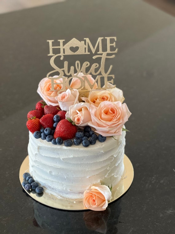 Home Sweet Homecake Topper-personalized Wooden Cake Topper - Etsy