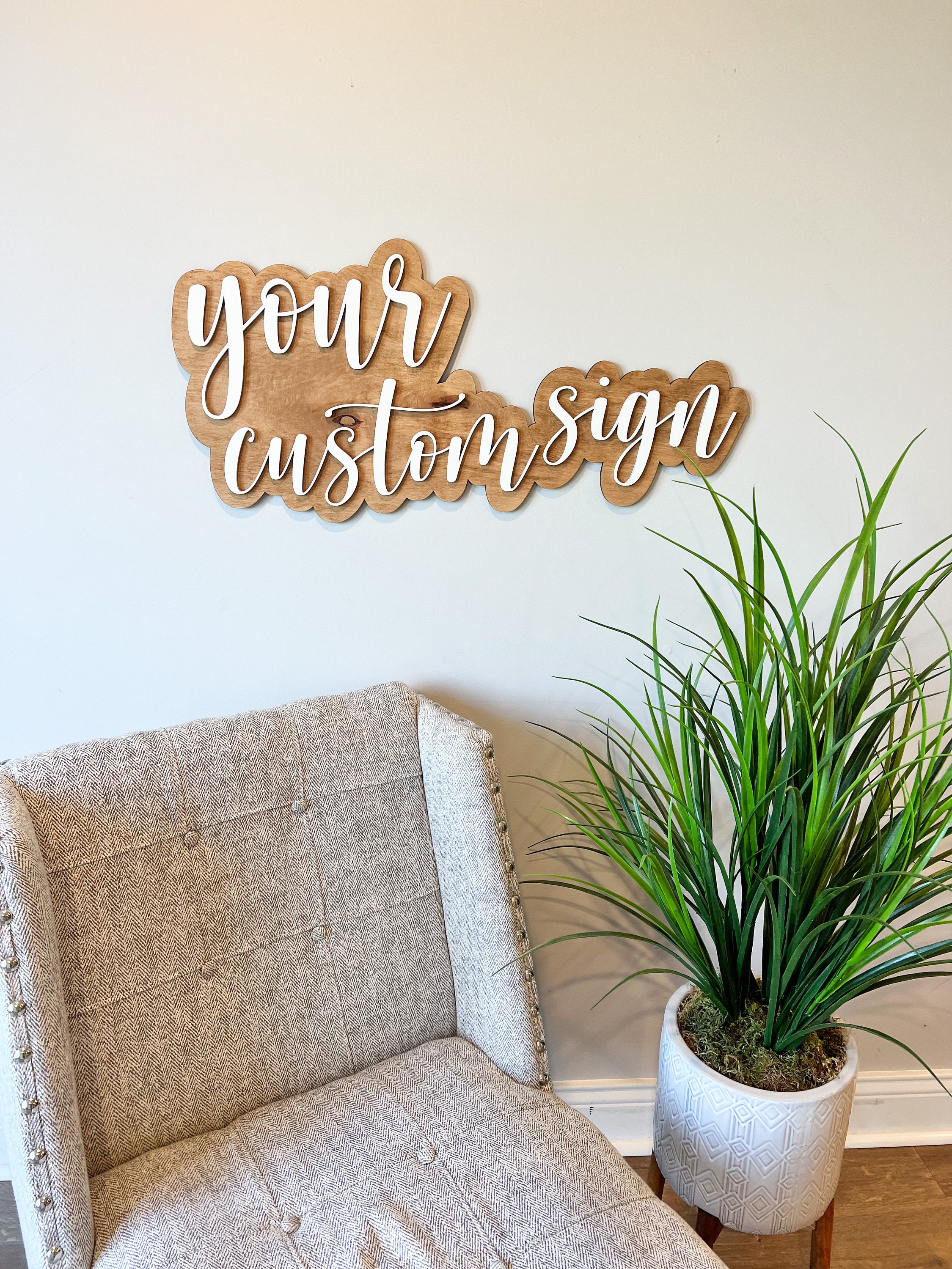 Large Wood Custom Sign|personalized Sign| Custom Business Sign| Logo ...