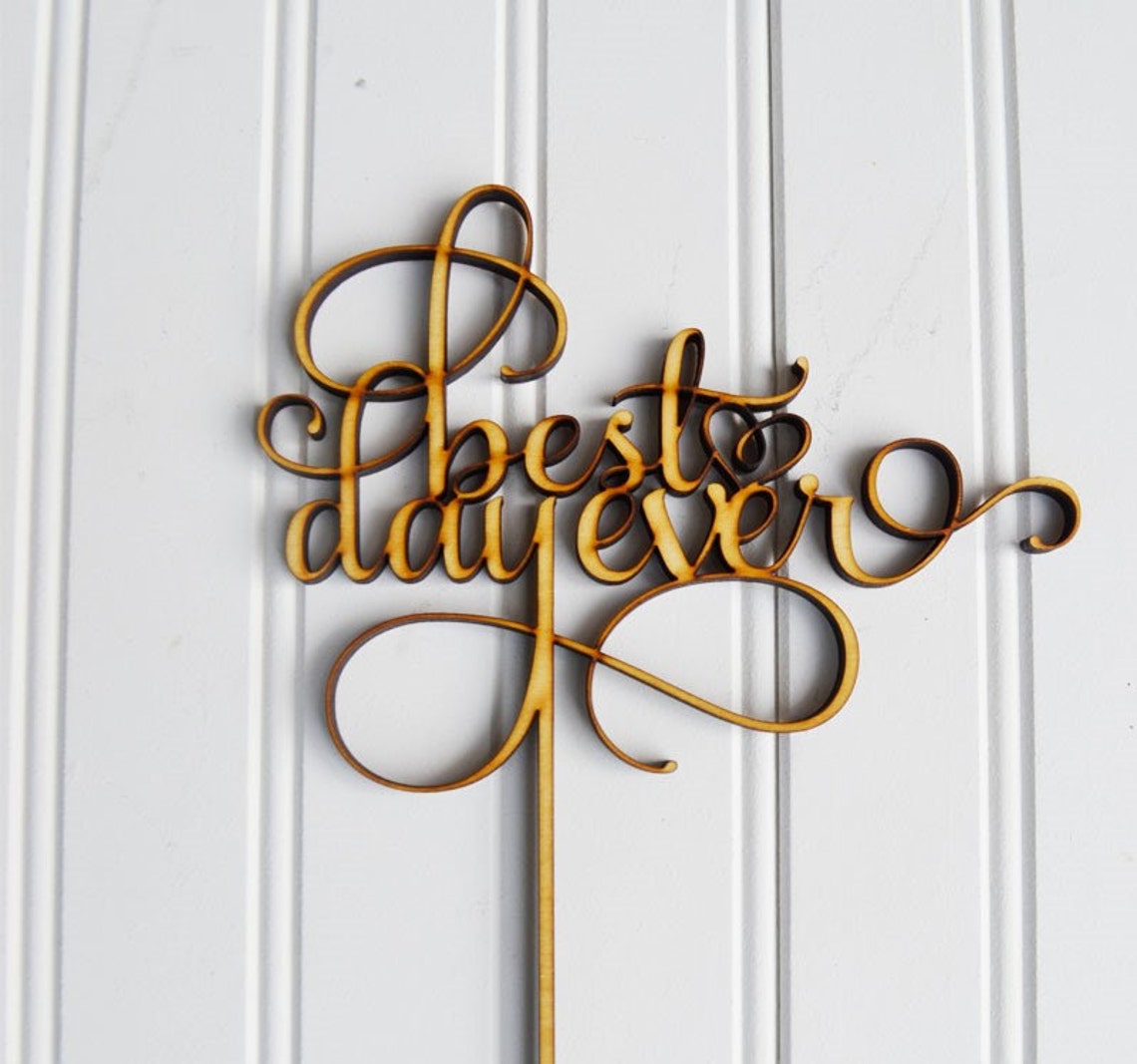 Topper de pastel de madera personalizado Pastel de bodas - Etsy México