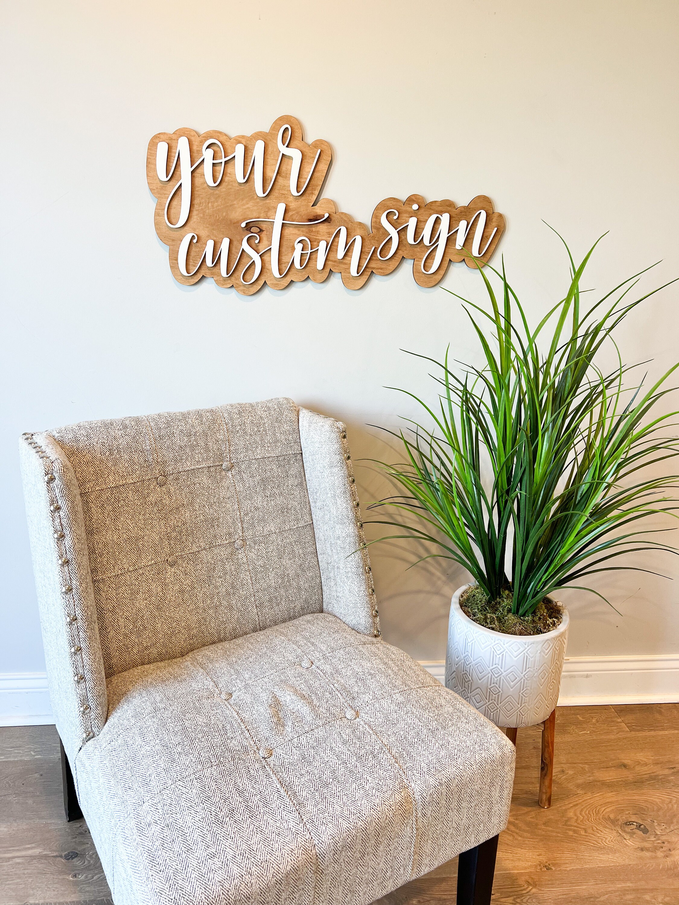 Large Wood Custom Sign|personalized Sign| Custom Business Sign| Logo ...