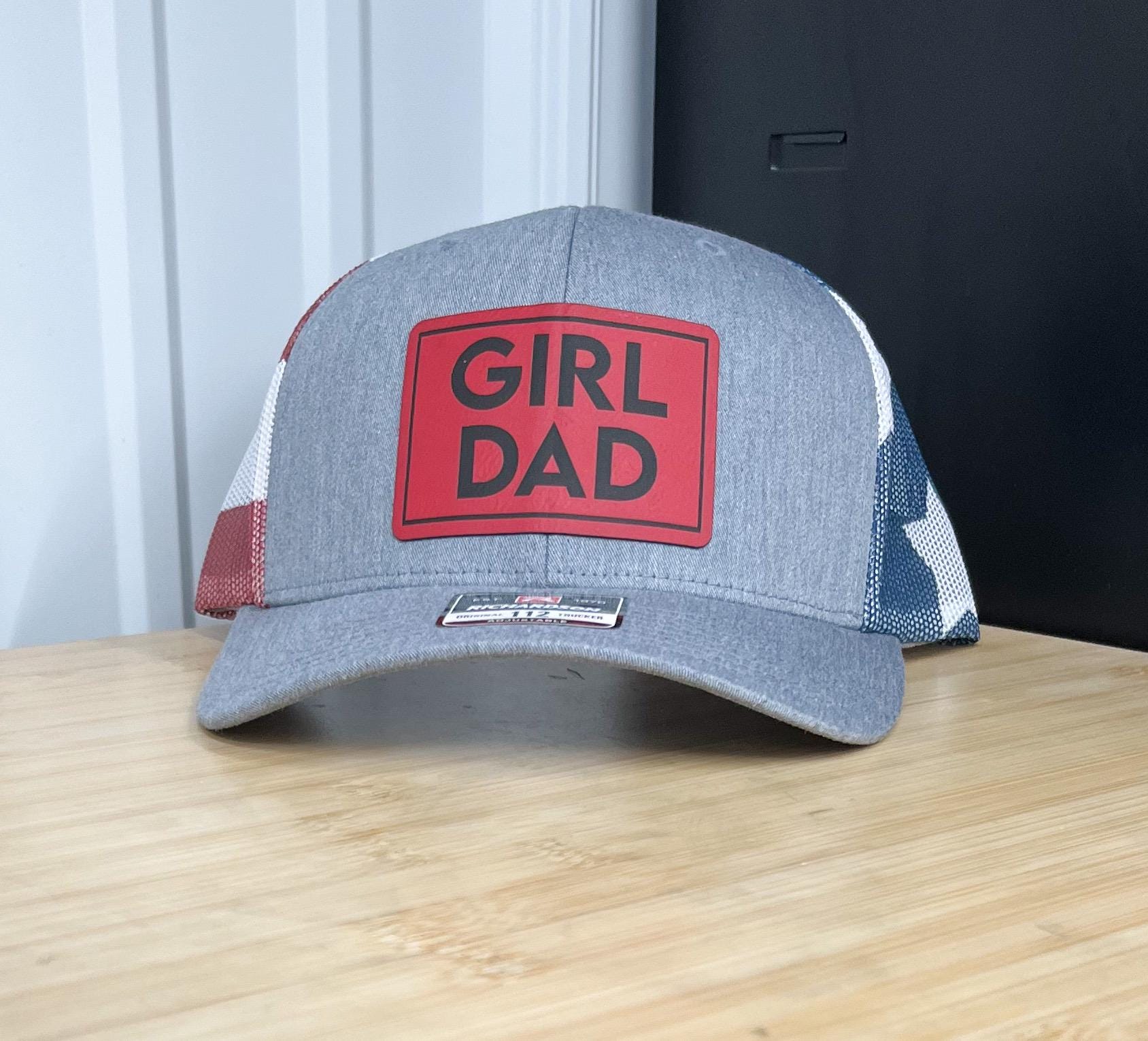 Girl Dad Hat Custom Dad Hat With Name Hat Father’s Day Leather Patch ...