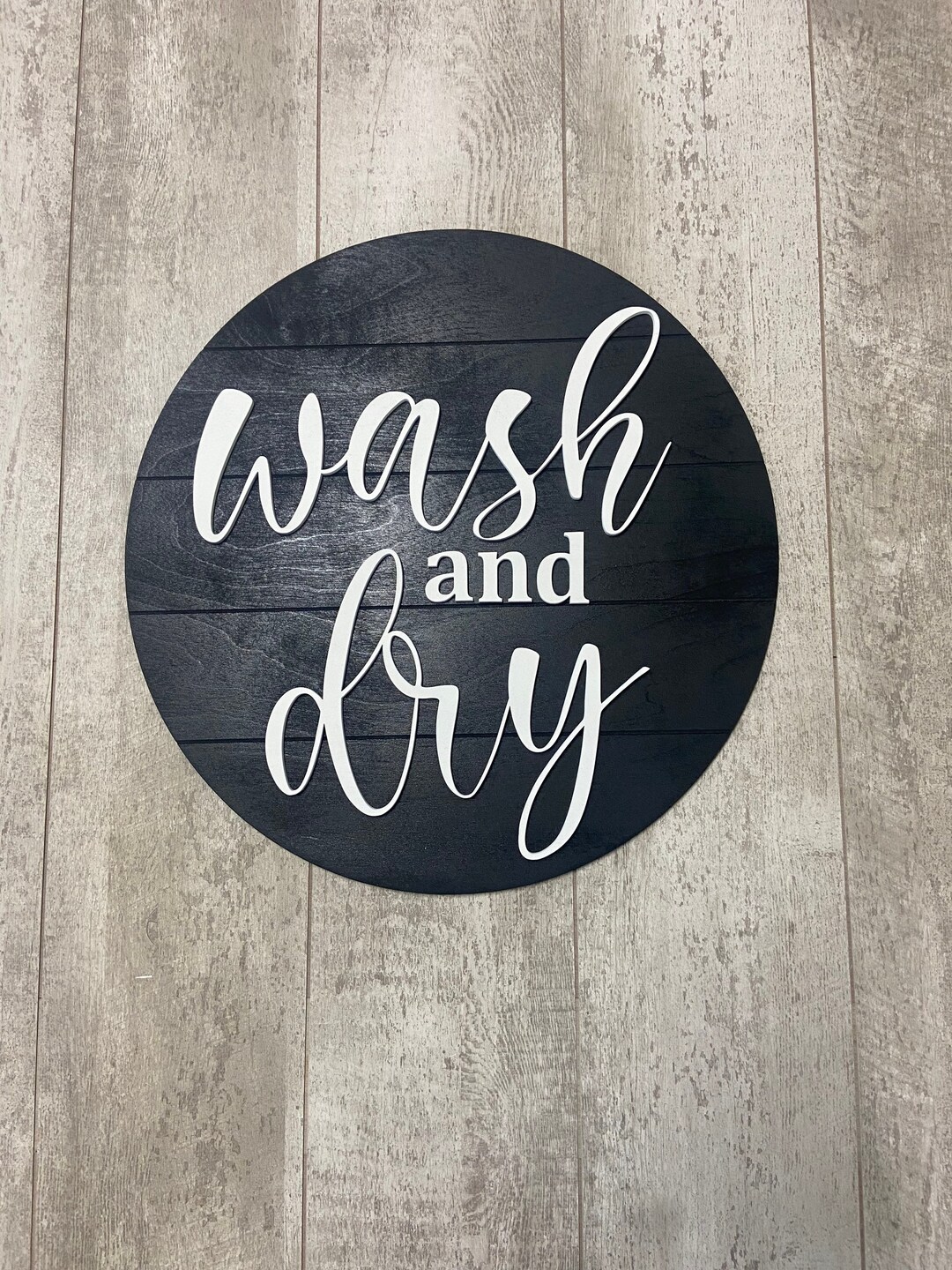 Laundry Room Sign | Wash and Dry Sign | Farmhouse Decor | Tiered Tray ...