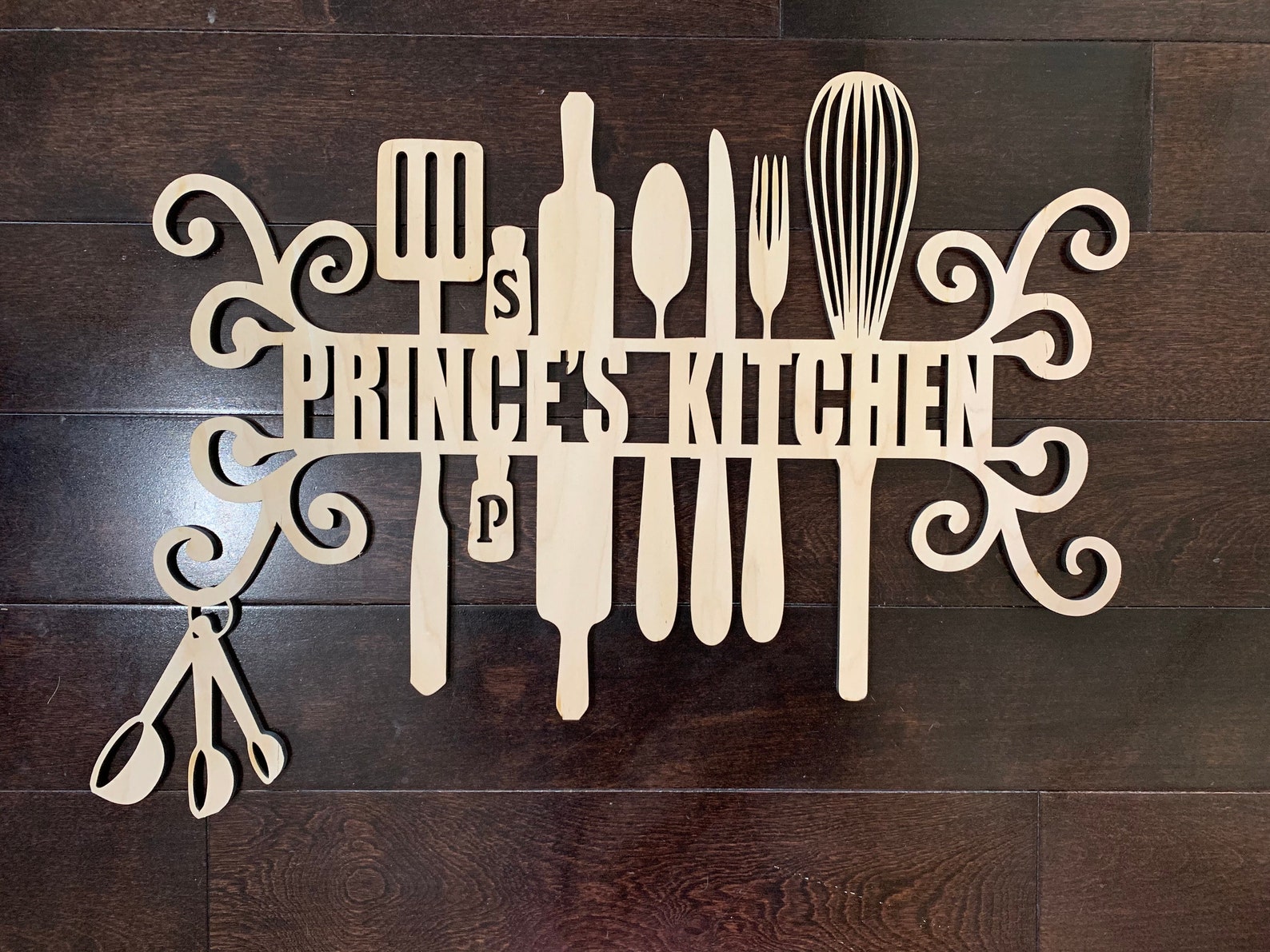 Wooden Monogram Personalized Kitchen Sign Family Name - Etsy