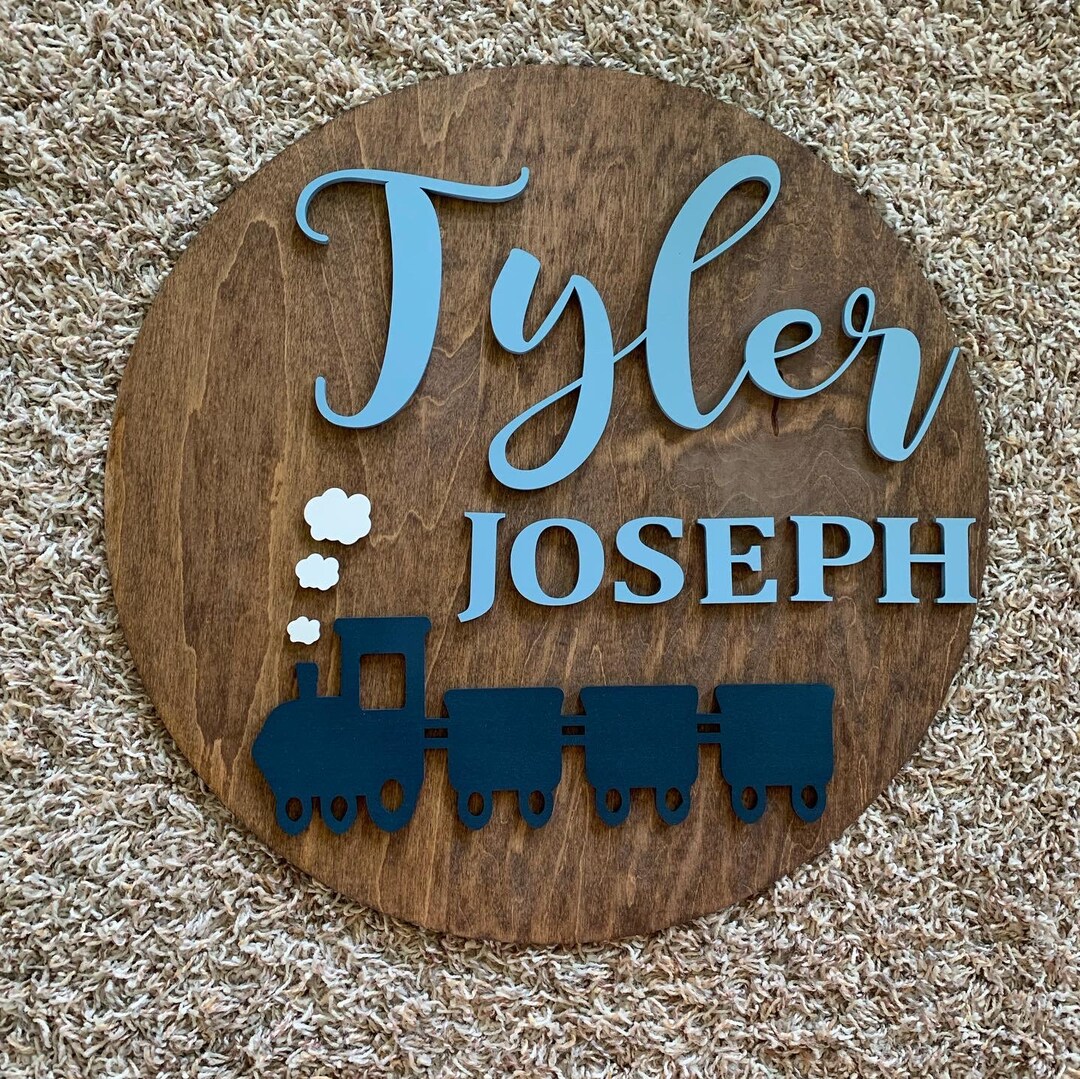 Train Nursery Name Sign| Nursery Sign | Transportation Theme Nursery ...