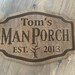 Personalized Man Cave Sign Wooden Engraved Man Cave Sign Man Cave Wall ...