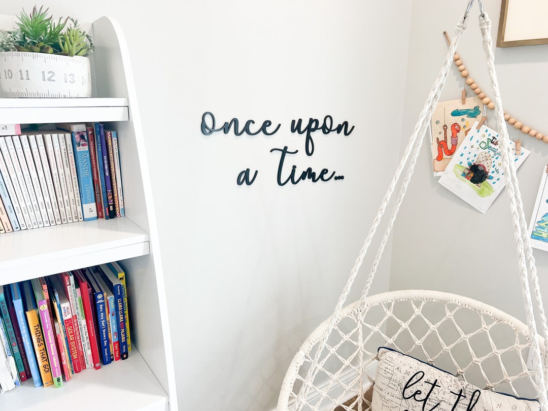 Once Upon a Time Sign Cutout | Kids Bedroom Decor | Nursery Wall Decor ...