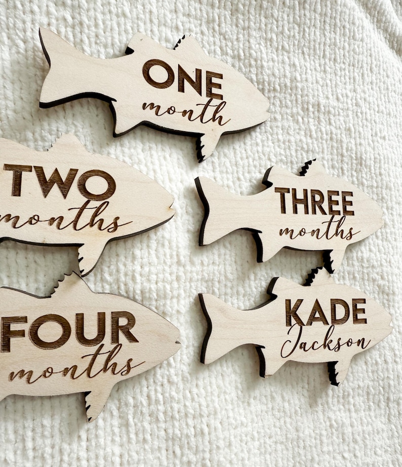 Baby Monthly Milestone Markers | Fish Baby Milestone Disc | Baby by the ...
