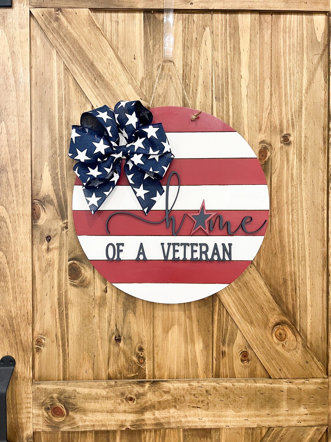 Patriotic Door Wreath| Memorial Day Wreath| Freedom Wood Door Hanger ...