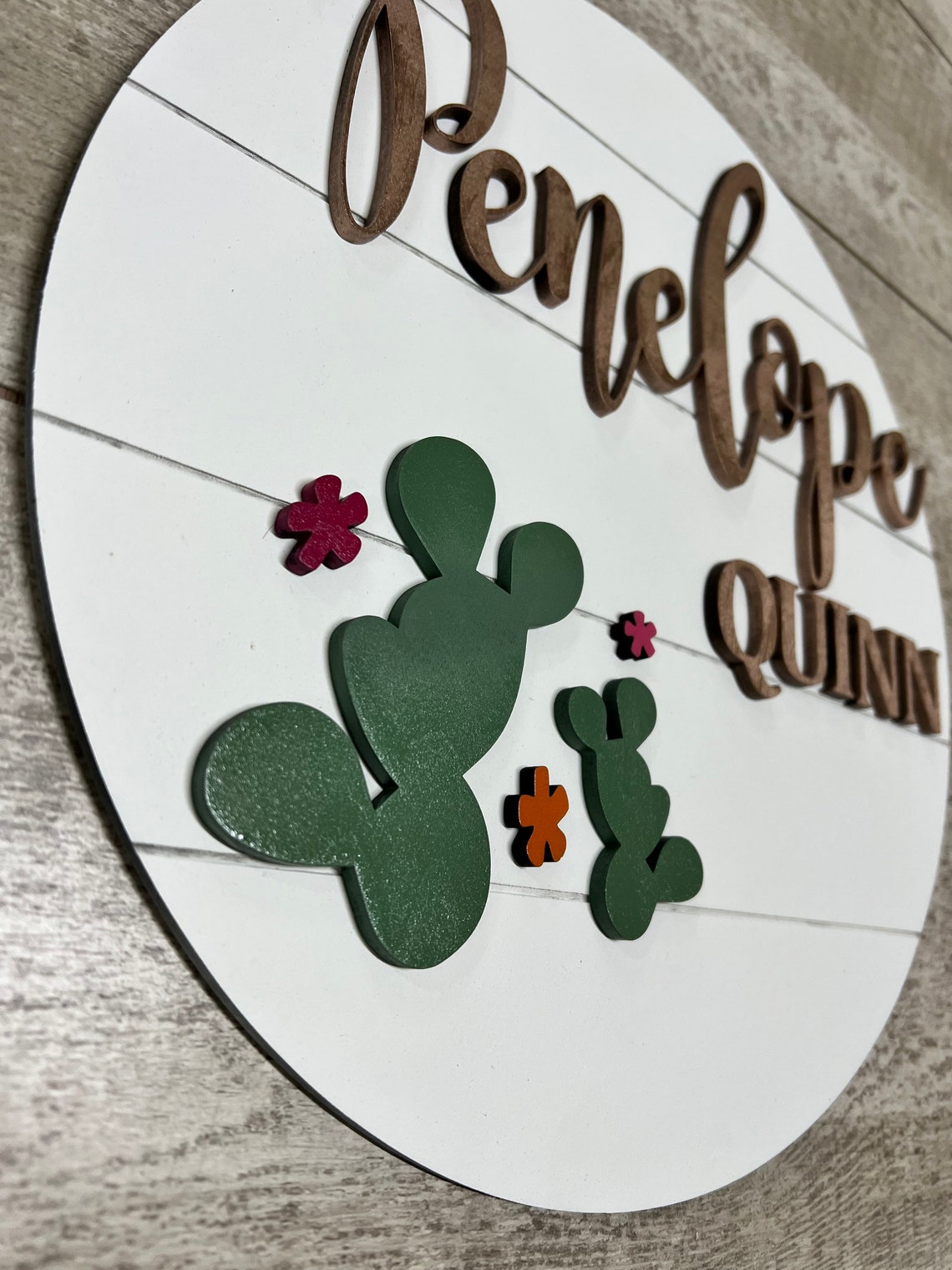 Cactus Nursery Name Sign Cactus Themed Nursery Boho - Etsy