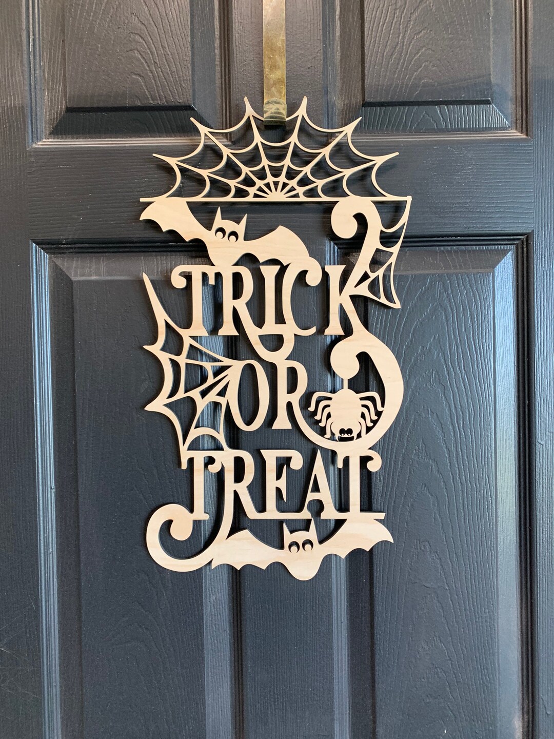 Halloween Door Hanger Wood |halloween Wreath| Fall Decor | Personalized ...