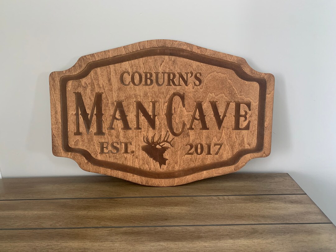 Birthday Gift Custom Wooden Man Cave 3D Street Sign Man Cave Sign ...