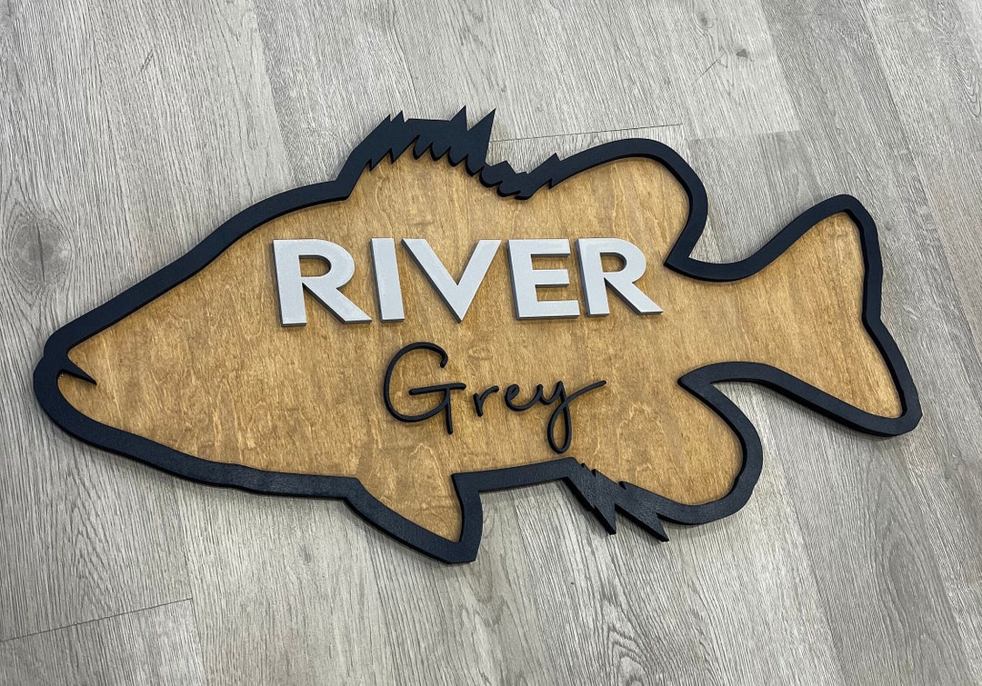 Fish Nursery Name Sign Baby Shower Gift |girls Name Sign Nursery Name ...