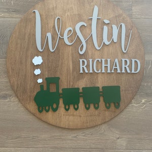 Train Nursery Name Sign| Nursery Sign | Transportation Theme Nursery ...