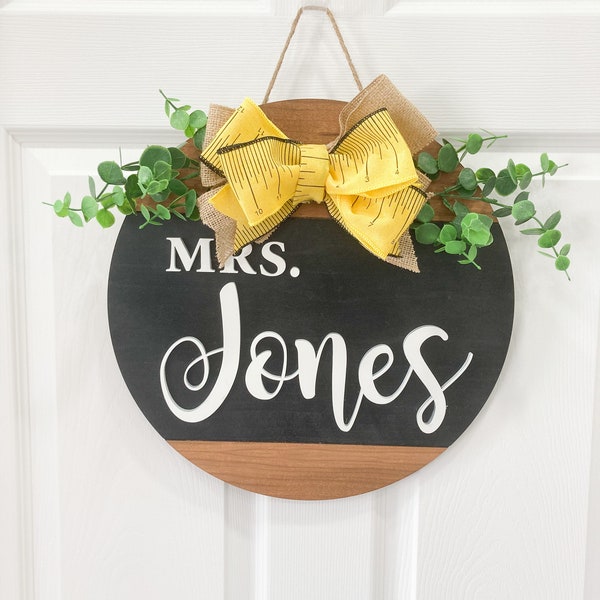 Teacher Wreath for Classroom Door - Etsy