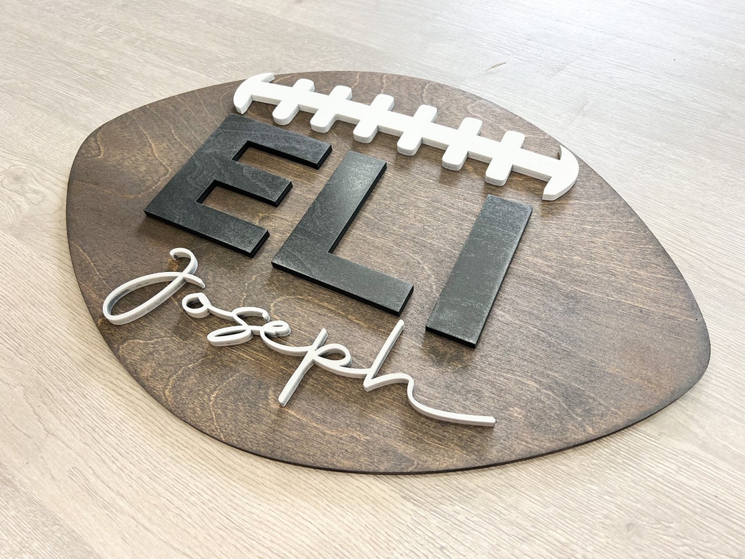 Football Nursery Name Sign| Nursery Sign| Football Themed Nursery ...