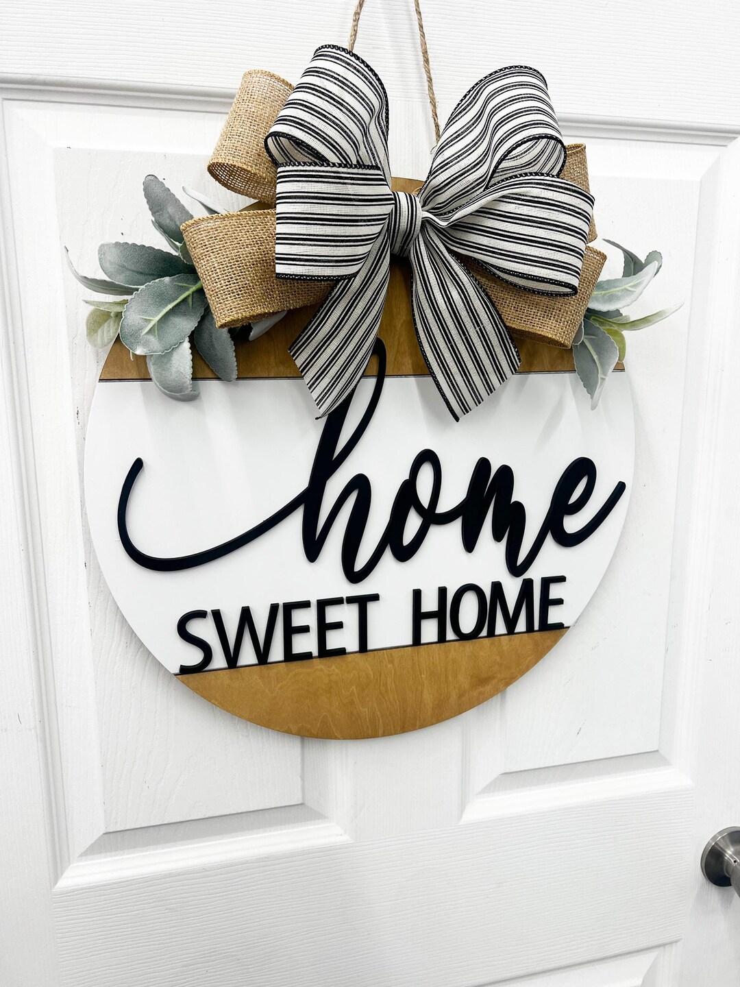 Home Sweet Home Front Door Wreath |front Porch Decor| Personalized ...